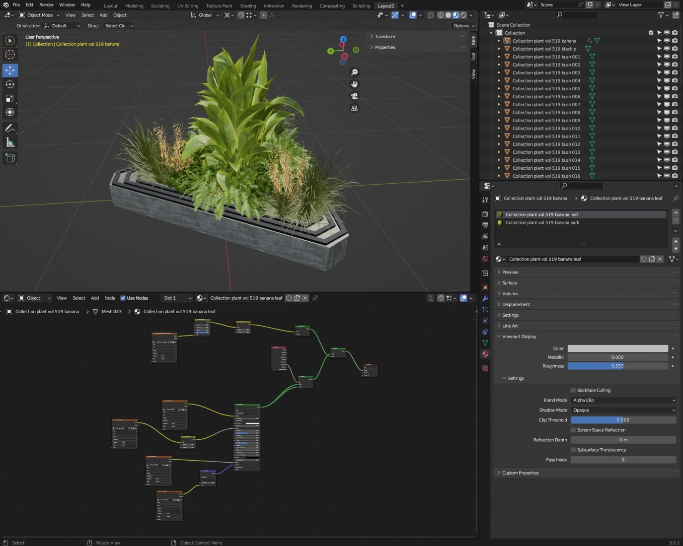 Collection Plant Vol 519 - Blender Model - 3D Model for
